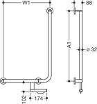 L-shaped support rail | HEWI