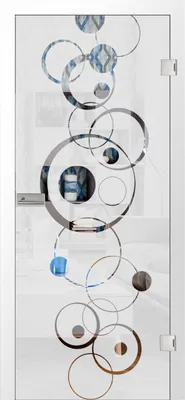 JOKA Glastür RETRO, kerm. Digitaldruck Fläche MATT, Motiv KLAR ...