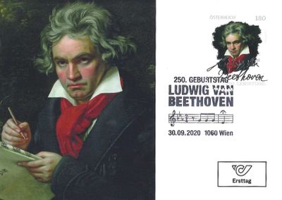 '250th anniversary of the birth of Ludwig van Beethoven' Maximumcard ...